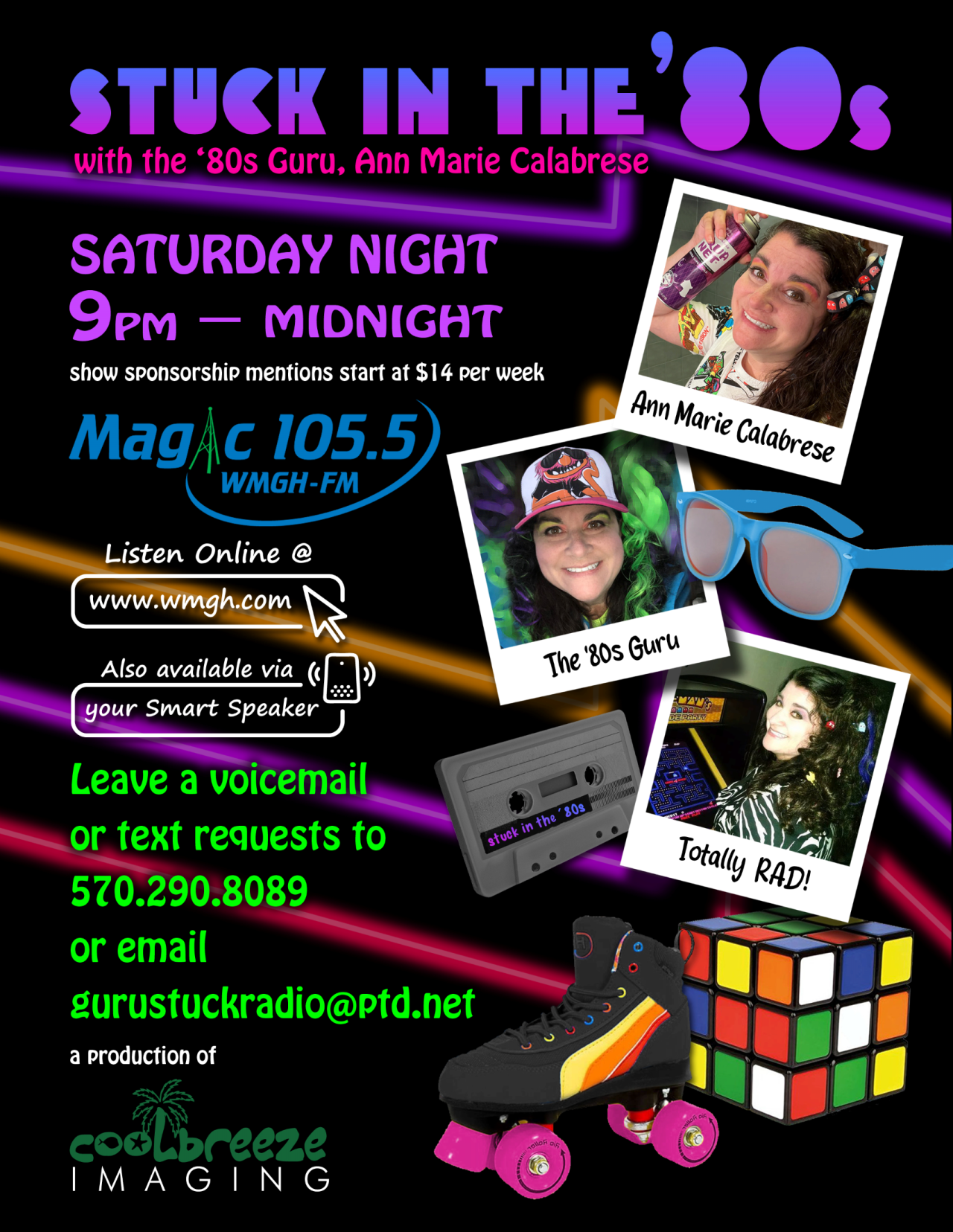 '80s music on WMGH-FM Magic 105.5 | Stuck in the '80s Show